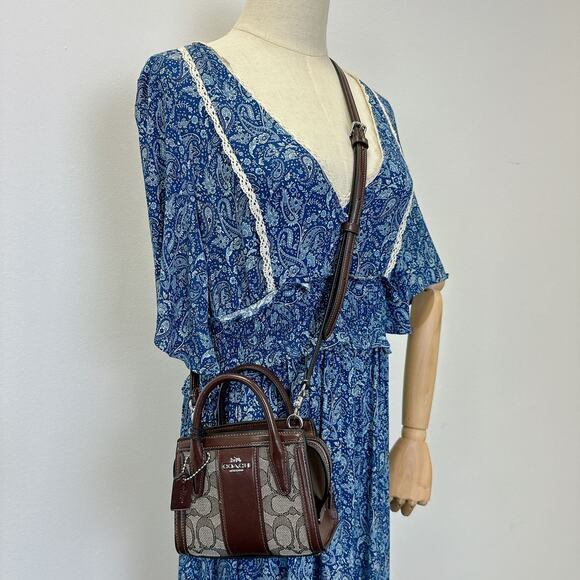 Coach | Bags | Coach Cu986 Andrea Mini Carryall In Signature Jacquard ...